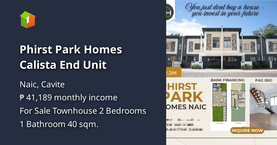 Phirst Park Homes Calista End Unit [Houses and Lots 🏘️] (November 2025 ...