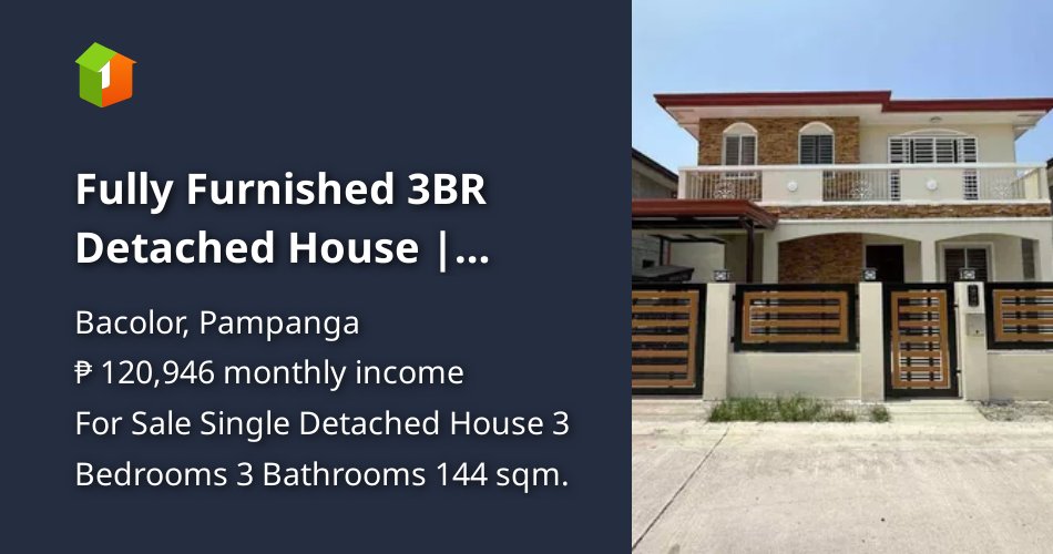 Fully Furnished 3BR Detached House | Solana Casa Real Bacolor Pampanga ...