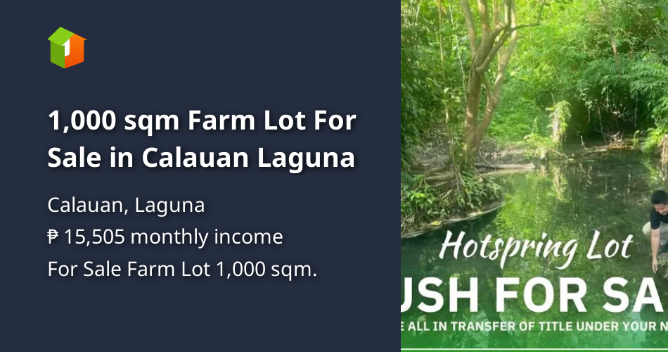 1,000 sqm Farm Lot For Sale in Calauan Laguna [Lots 🚜] (May 2026) in ...