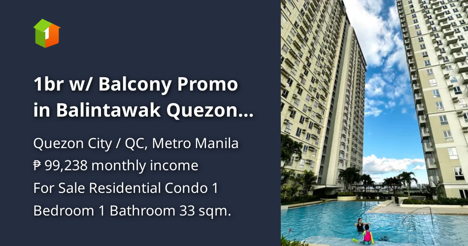 1br w/ Balcony Promo in Balintawak Quezon City [Condos 🏙️] (August 2024 ...