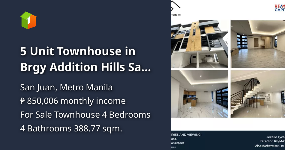 5 Unit Townhouse in Brgy Addition Hills San Juan City [Houses and Lots ...