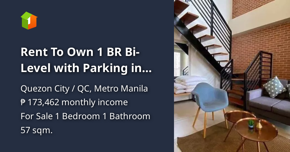 Rent To Own 1 BR Bi-Level with Parking in Bagumbayan Quezon City ...