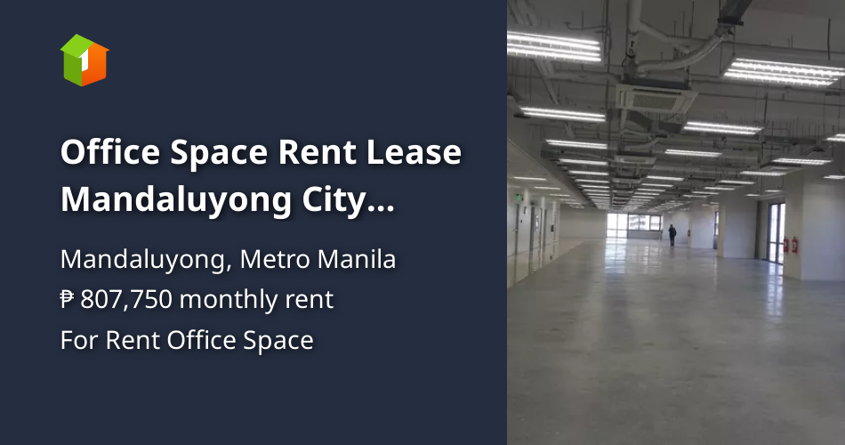 Office Space Rent Lease Mandaluyong City Metro Manila Warm Shell ...