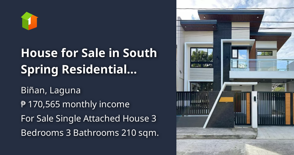 House for Sale in South Spring Residential Estates Binan Laguna [Houses ...