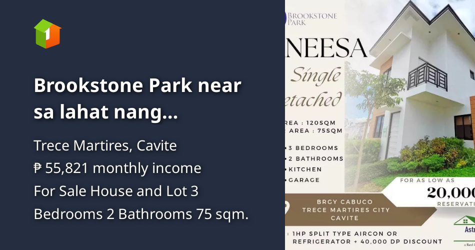 Brookstone Park near sa lahat nang stablishment [Houses and Lots 🏘️ ...