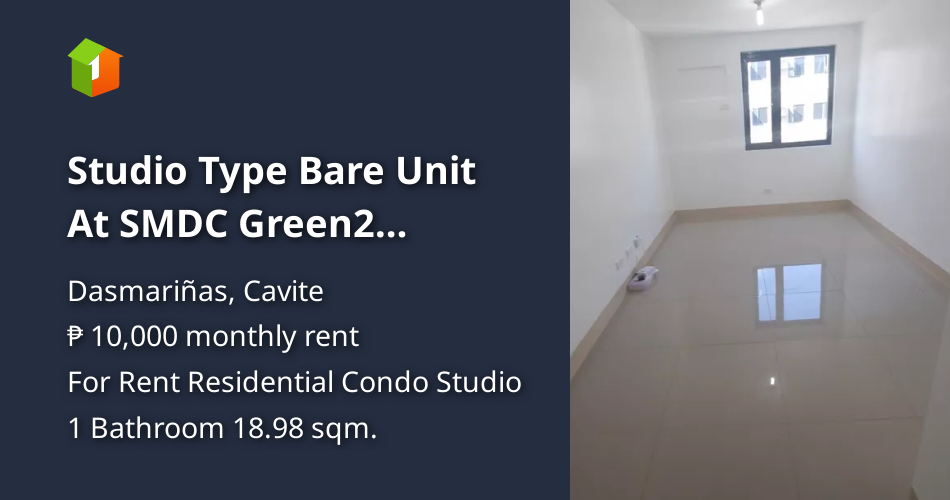 Studio Type Bare Unit At SMDC Green2 Residences [Condos 🏙️] (July 2023 ...