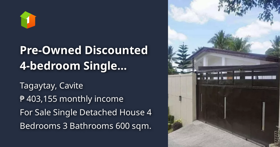 Pre-Owned Discounted 4-bedroom Single Detached House For Sale By Owner in Tagaytay Cavite ...
