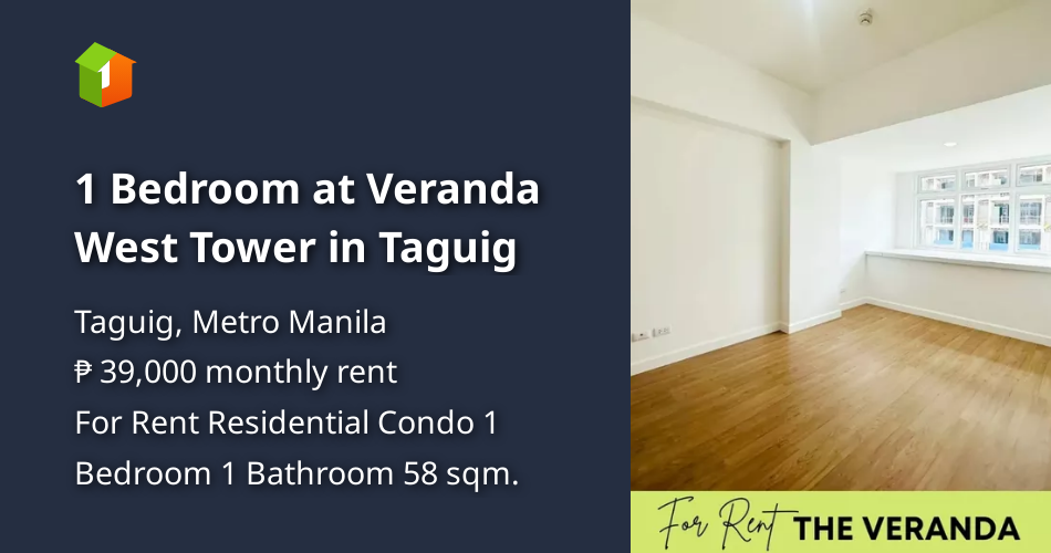 1 Bedroom at Veranda West Tower in Taguig [Condos 🏙️] (September 2025 ...