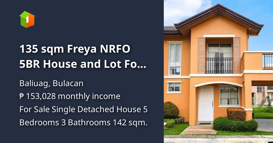 135 sqm Freya NRFO 5BR House • Lot For Sale in Baliuag Bulacan [Houses ...