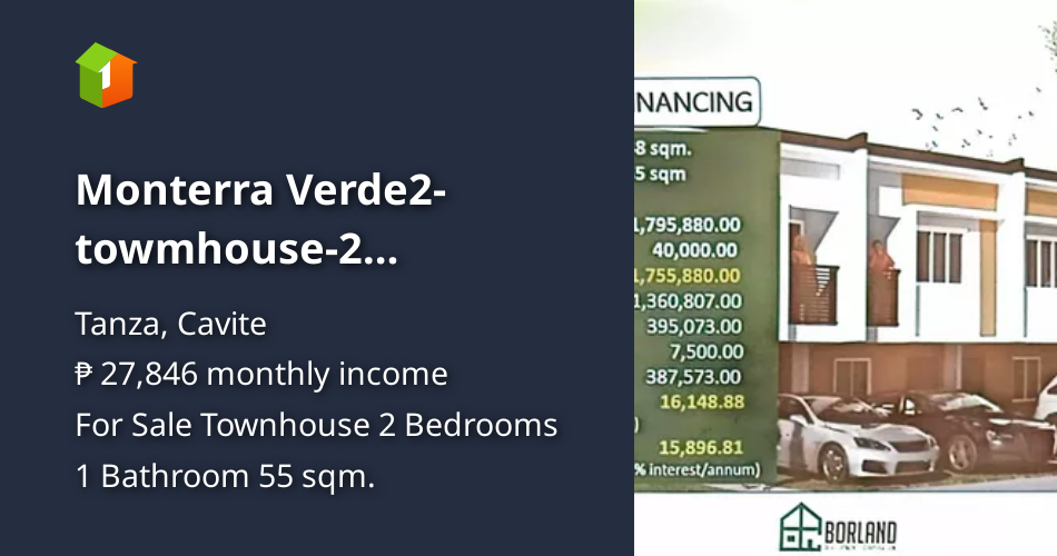 Monterra Verde2- towmhouse-2 bedrooms with garage at brgy biga & Sanja ...