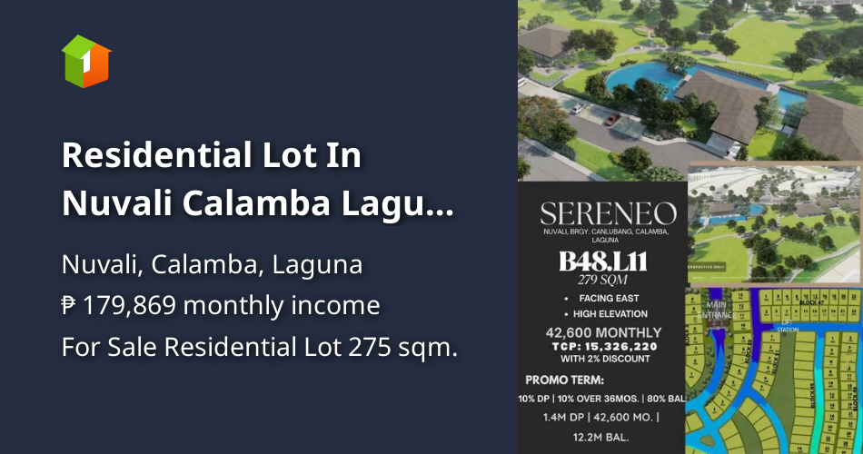 Residential Lot In Nuvali Calamba Laguna - Sereneo by ALVEO Land an ...