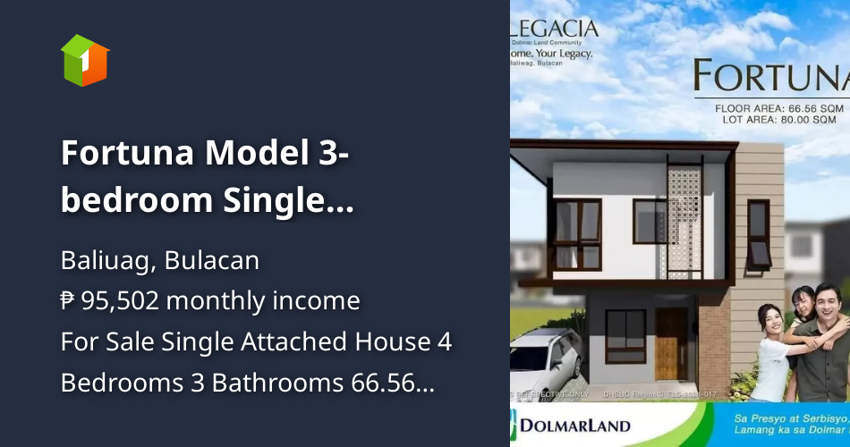 LEGACIA Fortuna Model 3-bedroom Single Attached House For Sale in ...