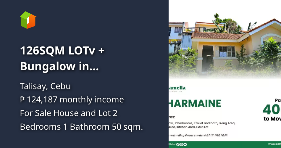 126SQM LOTv + Bungalow in Maghaway, Talisay Cebu 400K TO MOVE-IN ...