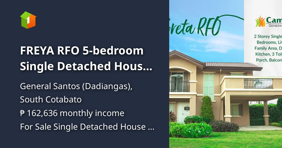 FREYA RFO 5-bedroom Single Detached House For Sale in General Santos ...