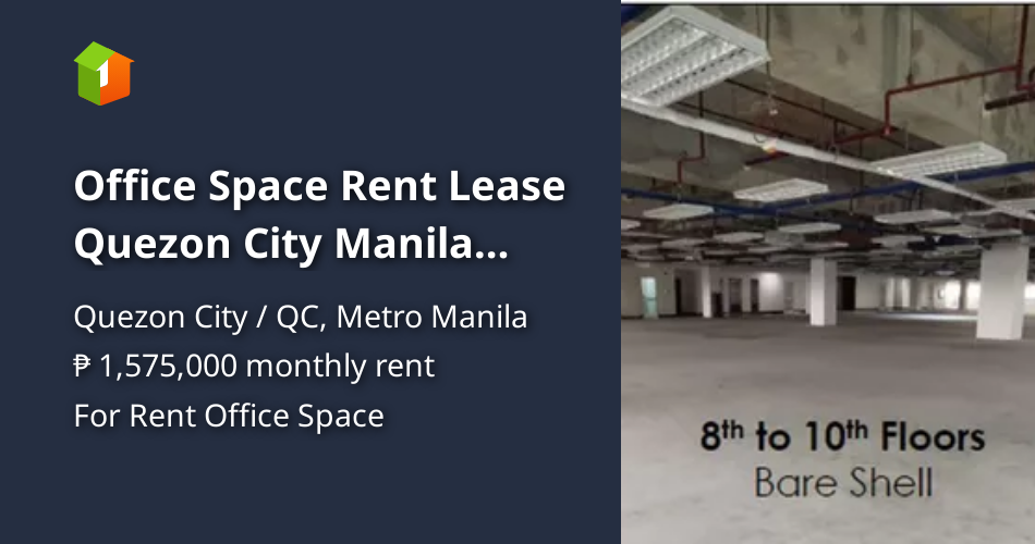 Office Space Rent Lease Quezon City Manila Bare Shell 2100sqm ...