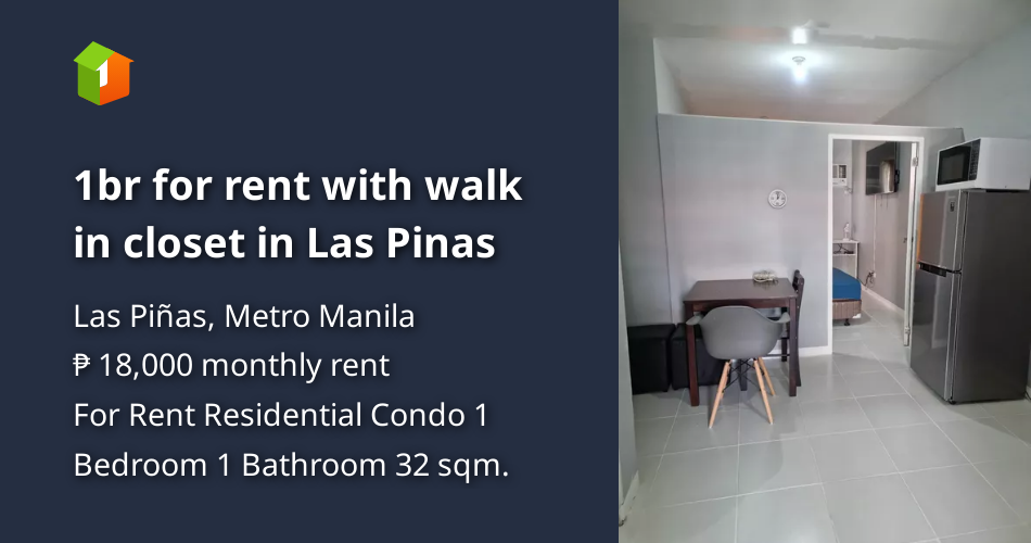 1br for rent with walk in closet in Las Pinas [Condos 🏙️] (July 2023 ...