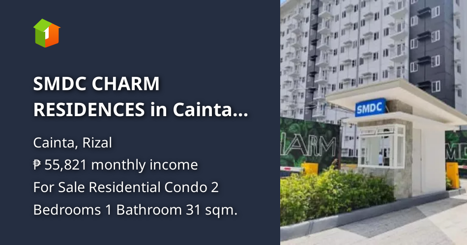 SMDC CHARM RESIDENCES in Cainta Rizal RENT TO OWN 20% Discount [Condos ...