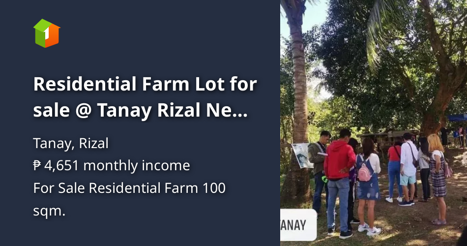 Residential Farm Lot for sale @ Tanay Rizal Near Daranak falls [Lots 🚜 ...