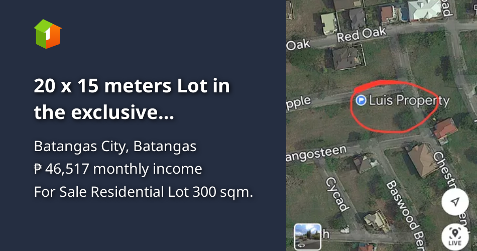 20 x 15 meters Lot in the exclusive subdivision [Lots 🚜] (September ...