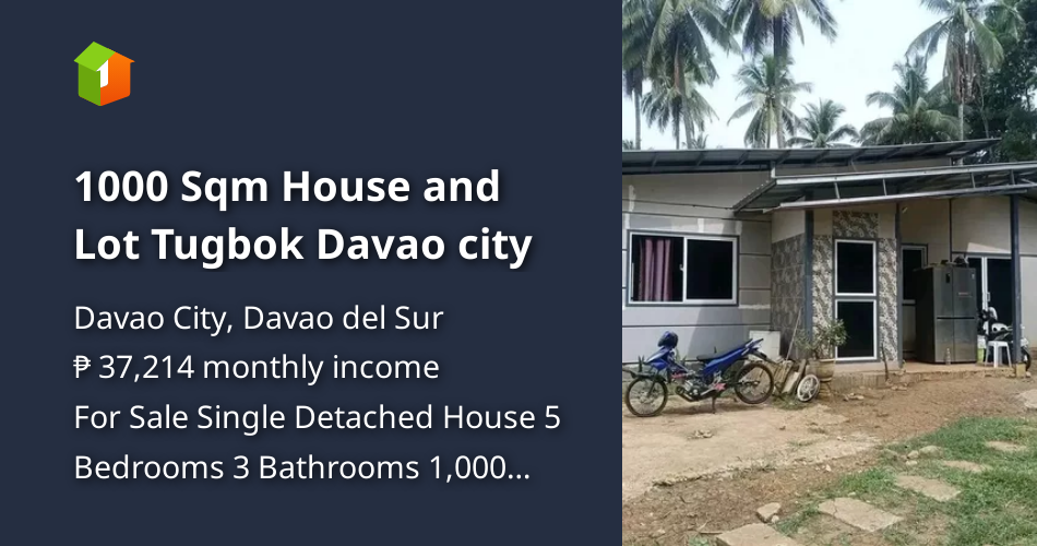 1000 Sqm House and Lot Tugbok Davao city [Houses and Lots 🏘️ ...