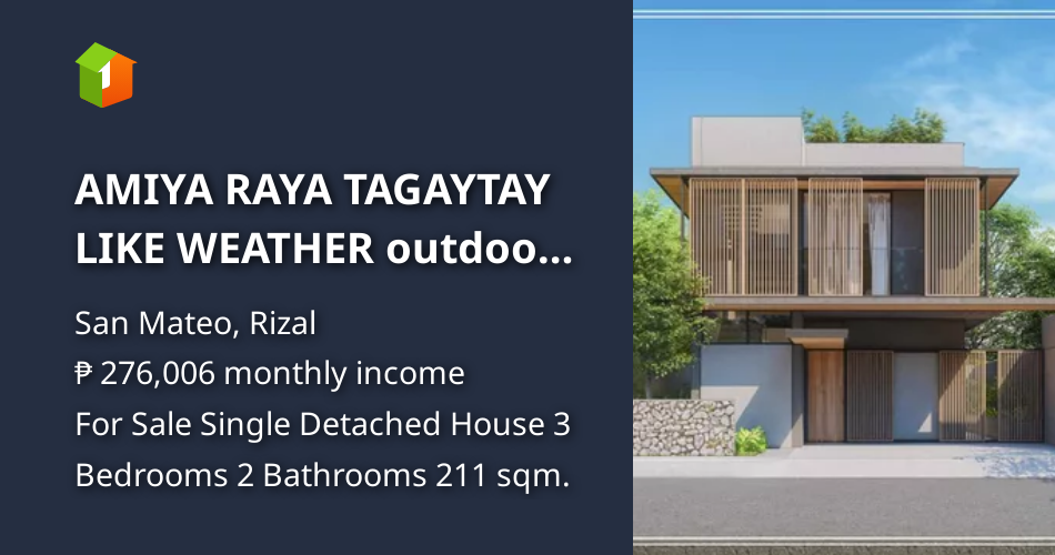AMIYA RAYA TAGAYTAY LIKE WEATHER outdoor indoor garden [Houses and Lots ...