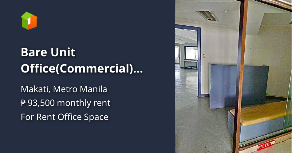 Bare Unit Office(Commercial) Space For Lease [Commercial Properties 🏭 ...