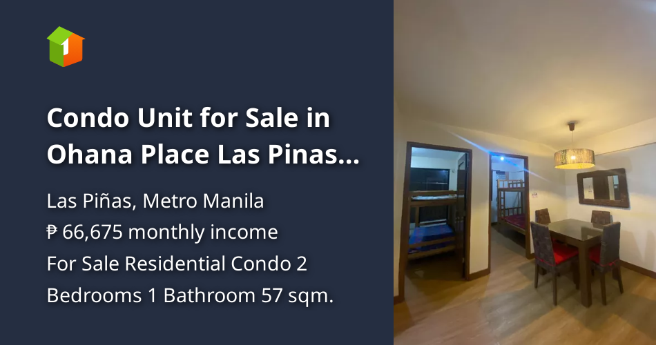 Condo Unit for Sale in Ohana Place Las Pinas City [Condos 🏙️] (August ...