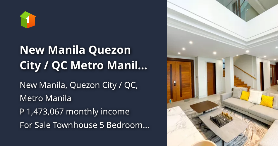 New Manila Quezon City / QC Metro Manila Brand New House for Sale ...