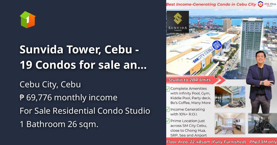 Sunvida Tower, Cebu - 19 Condos for sale and rent [Condos 🏙️] (February ...