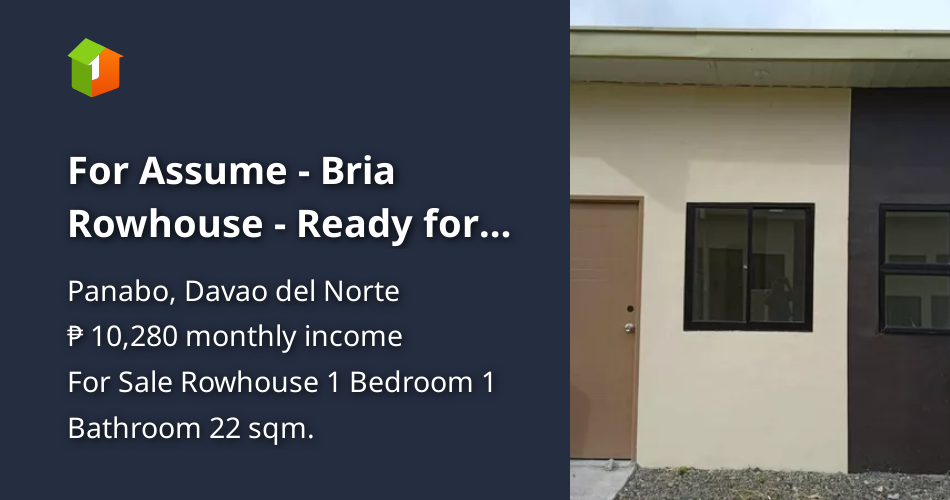 For Assume - Bria Rowhouse - Ready for Occupancy - 2017 Based price ...