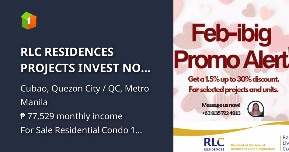 RLC RESIDENCES PROJECTS INVEST NOW AND GET AN SPECIAL DISCOUNT! [Condos ...