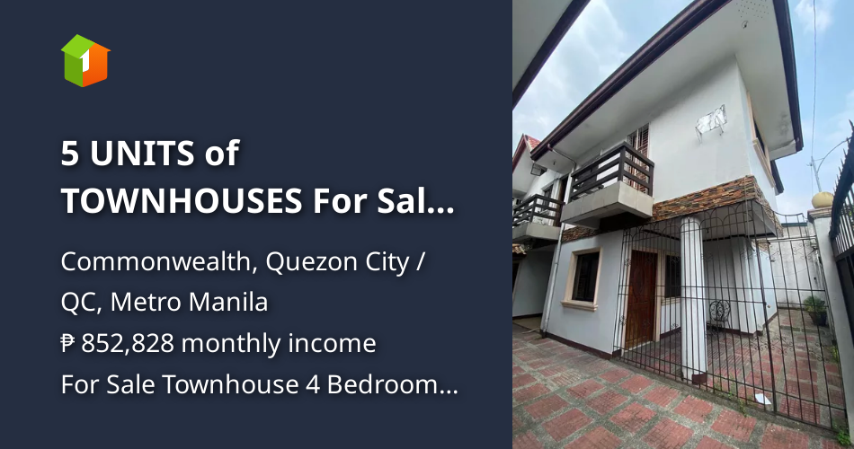 5 UNITS of TOWNHOUSES For Sale , All Units are Ready for Occupancy ...