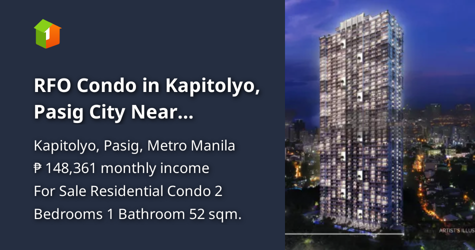 RFO Condo in Kapitolyo, Pasig City Near Bonifacio Global City (BGC ...