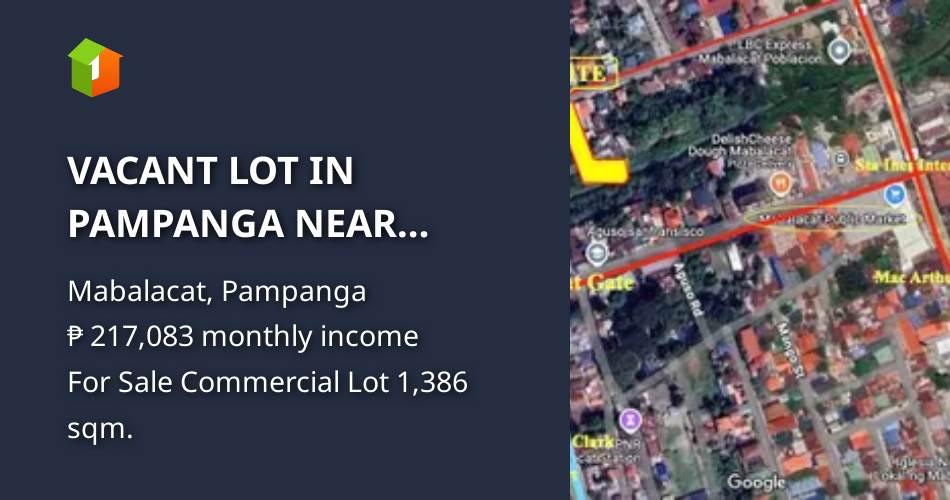VACANT LOT IN PAMPANGA NEAR CLARK-MABALACAT GATE AND CLARK AIRPORT ...