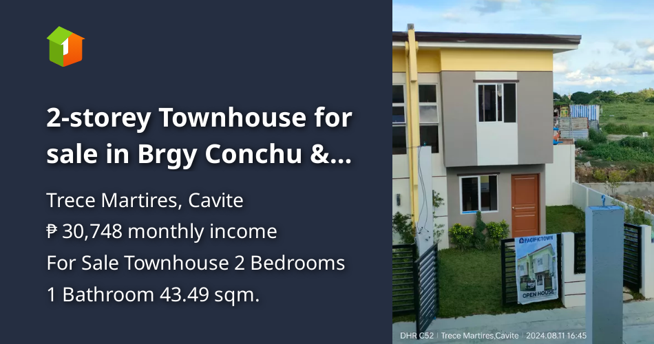 2-storey Townhouse for sale in Brgy Conchu & Cabuco Trece Martires ...