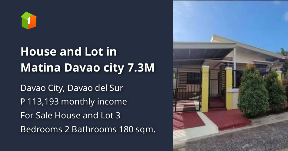 House and Lot in Matina Davao city 7.3M [Houses and Lots 🏘️] (September ...