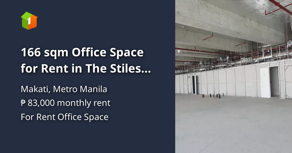 166 sqm Office Space for Rent in The Stiles Enterprise Plaza, Makati ...