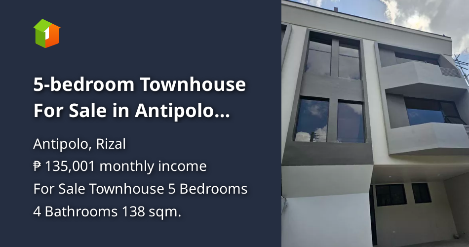 5-bedroom Townhouse For Sale in Antipolo Rizal: ONE AMARI PLACE [Houses ...