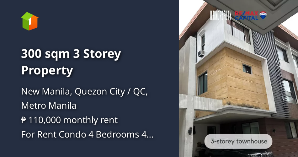 300 sqm 3 Storey Property [Condos 🏙️] (October 2023) in New Manila ...