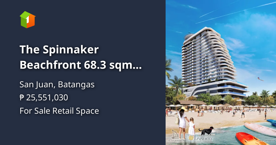 The Spinnaker Beachfront 68.3 sqm Retail Space For Sale in San Juan ...