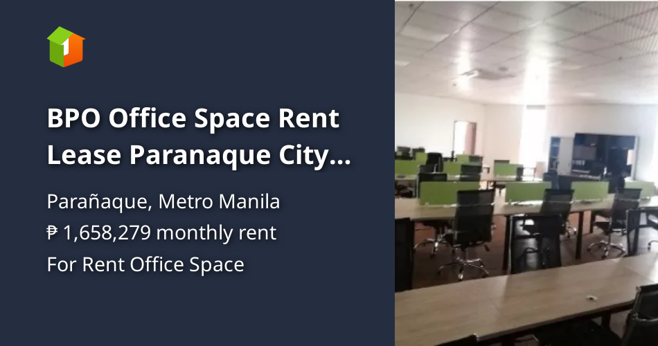 BPO Office Space Rent Lease Paranaque City Manila 2600 sqm [Commercial ...
