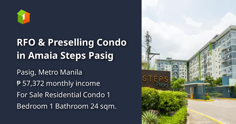 RFO & Preselling Condo in Amaia Steps Pasig [Condos 🏙️] (June 2025) in ...