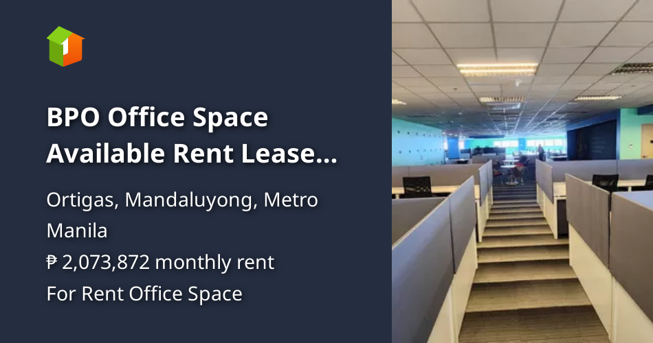 BPO Office Space Available Rent Lease Mandaluyong City 2439 sqm ...