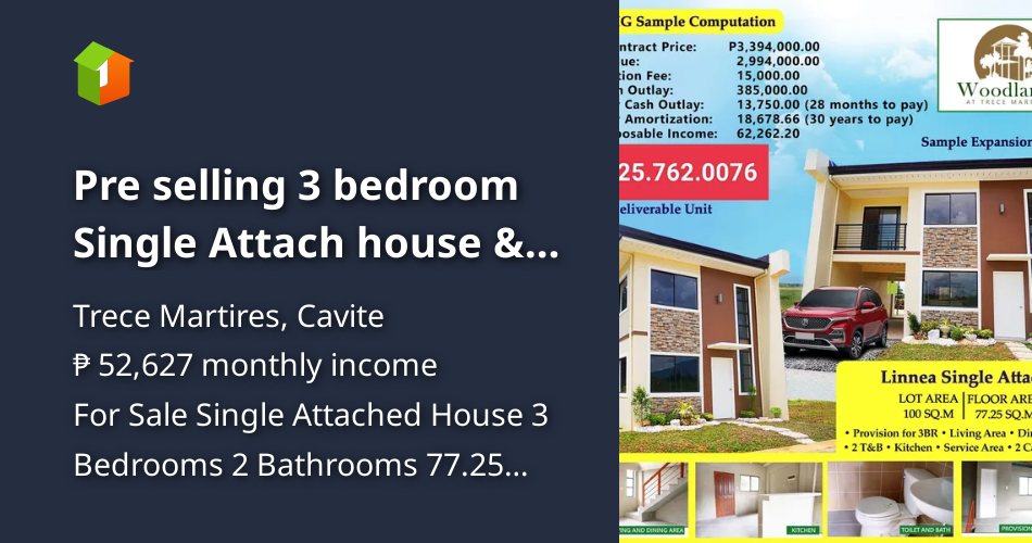 Pre selling 3 bedroom Single Attach house & lot for Sale thru PAGIBIG ...