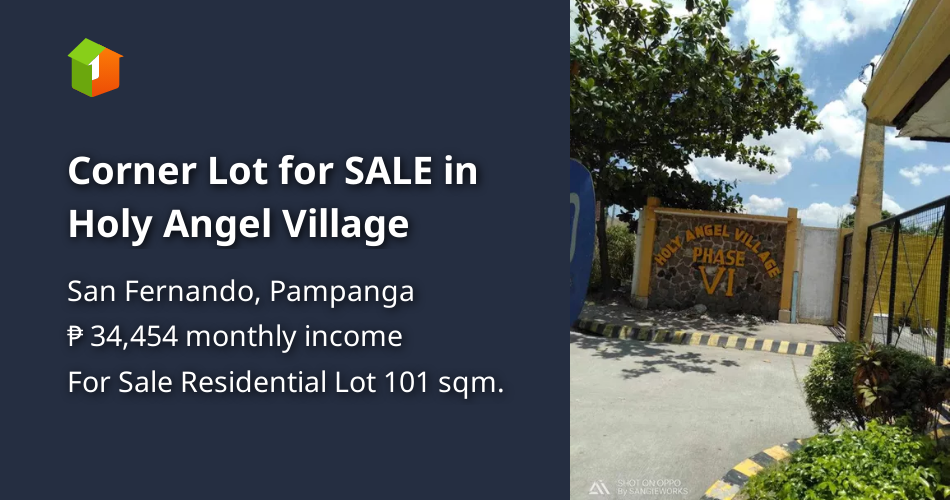 Corner Lot for SALE in Holy Angel Village [Lots 🚜] (June 2024) in San ...