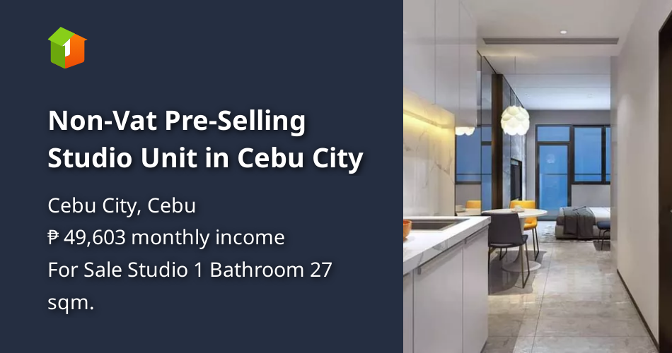 Non-Vat Pre-Selling Studio Unit in Cebu City [Condos 🏙️] (September ...