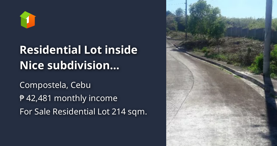 Residential Lot inside Nice subdivision Compostela, Cebu, Philippines ...