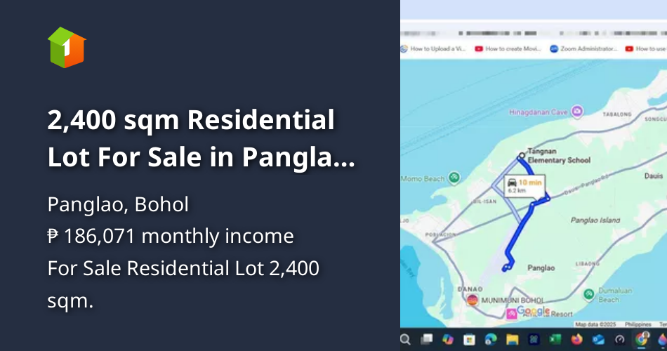 2,400 sqm Residential Lot For Sale in Panglao Bohol [Lots 🚜] (August ...