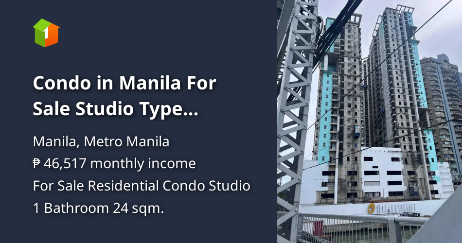 Condo in Manila For Sale Studio Type Suntrust Solana [Condos 🏙️ ...