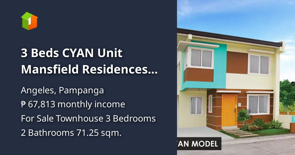 3 Beds CYAN Unit Mansfield Residences Angeles City [Houses and Lots 🏘️ ...